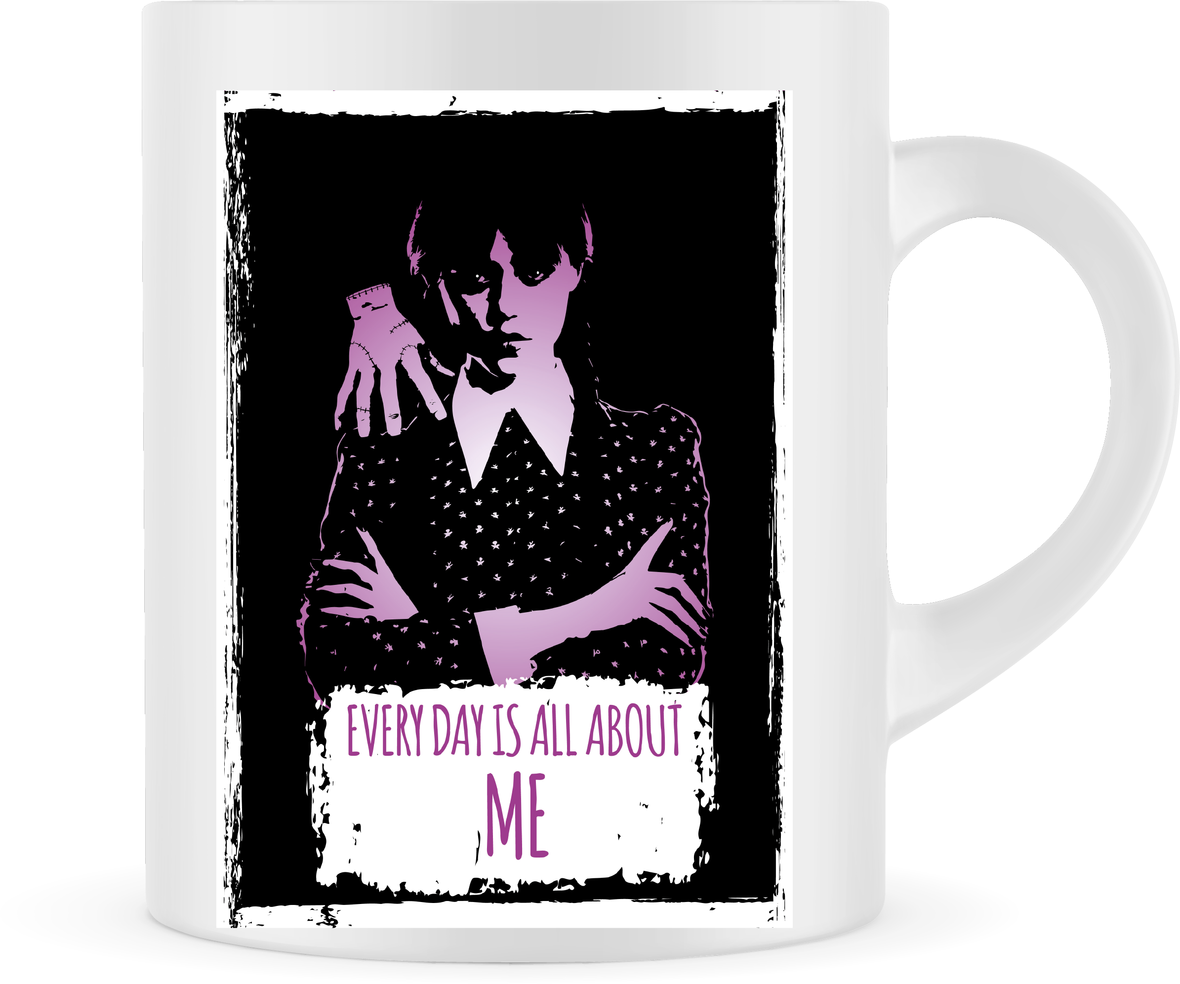 Wednesday Addams Inspired Mug | Gothic Coffee Cup for Netflix Series F ...